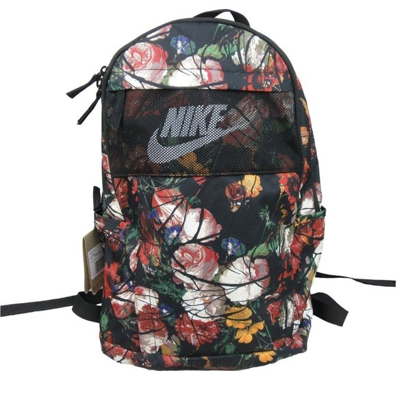 Nike | Bags | Nike Elemental Backpack School Travel Bag Floral Black 2l ...